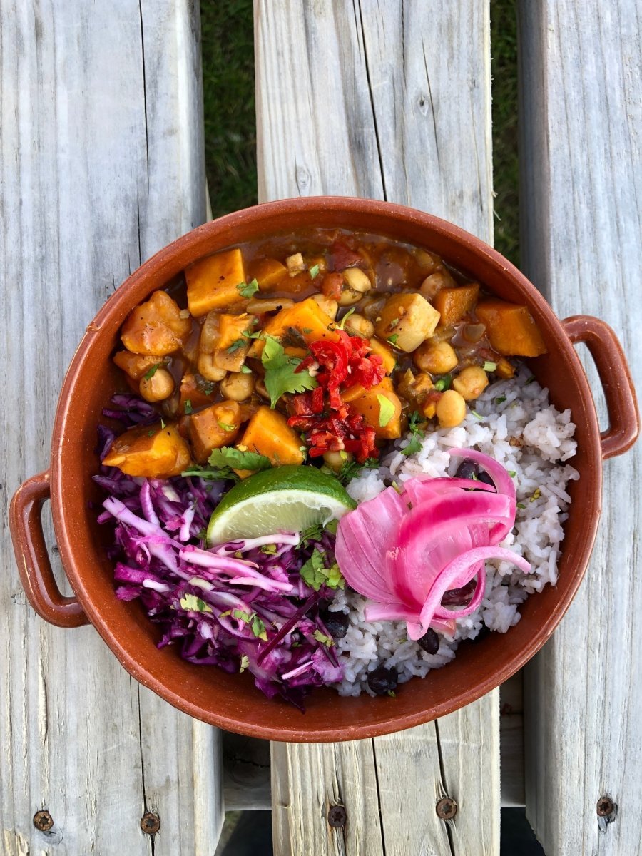 Jamaican Chickpea & Sweet Potato Curry Recipe | Biffen's Kitchen – Biff's
